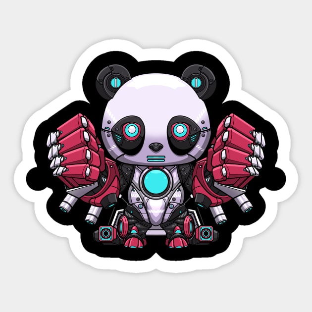Chibi Panda Bot - Pandashirt - Sticker | TeePublic