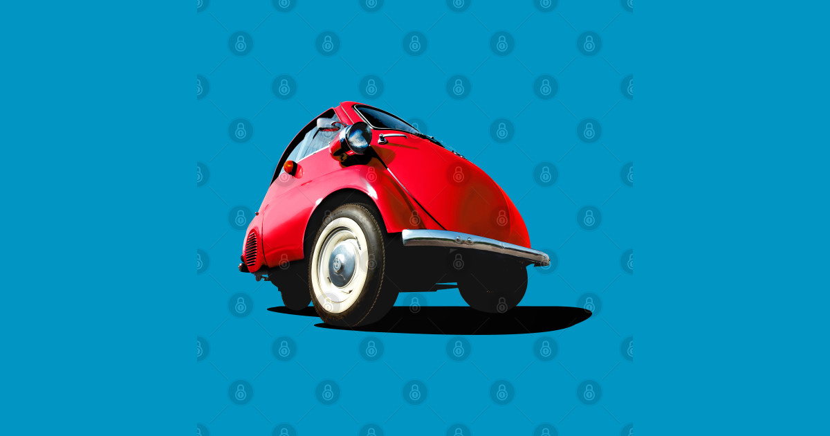 Isetta bubble car in red - Bubble Car - T-Shirt | TeePublic