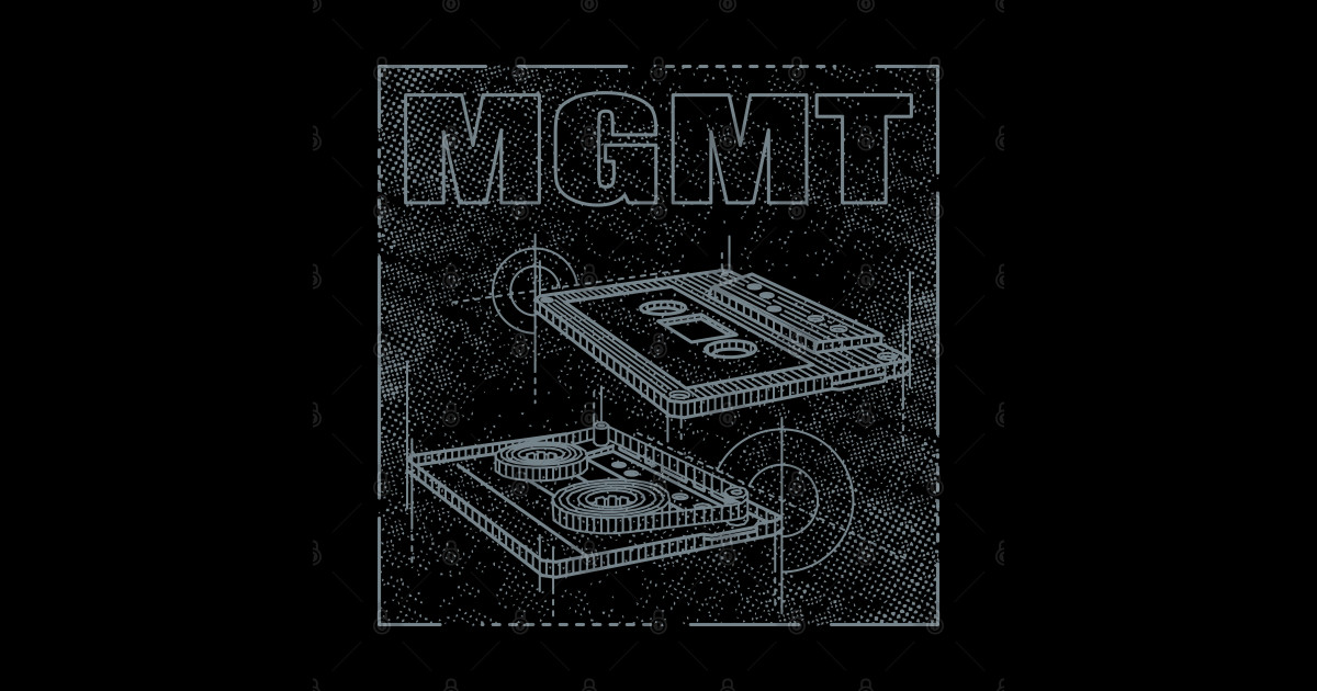 MGMT - Technical Drawing - Musician - Sticker | TeePublic