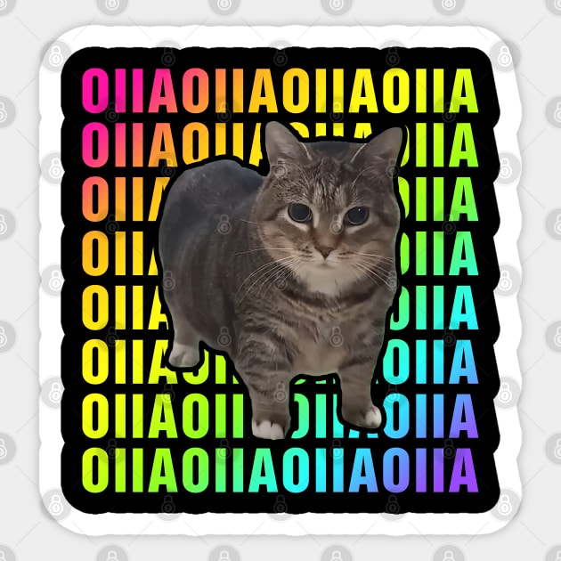 Spinning Cat Meme OIIAOIIA - Spinning Cat - Sticker | TeePublic