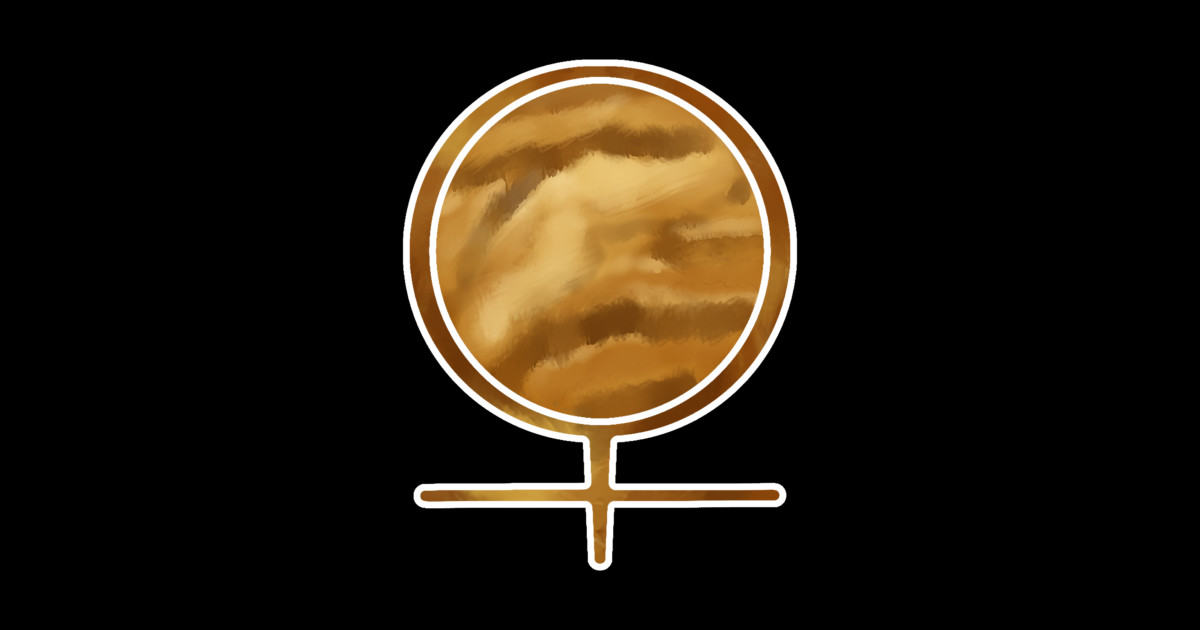 Venus Astronomical Symbol - Venus - Sticker | TeePublic