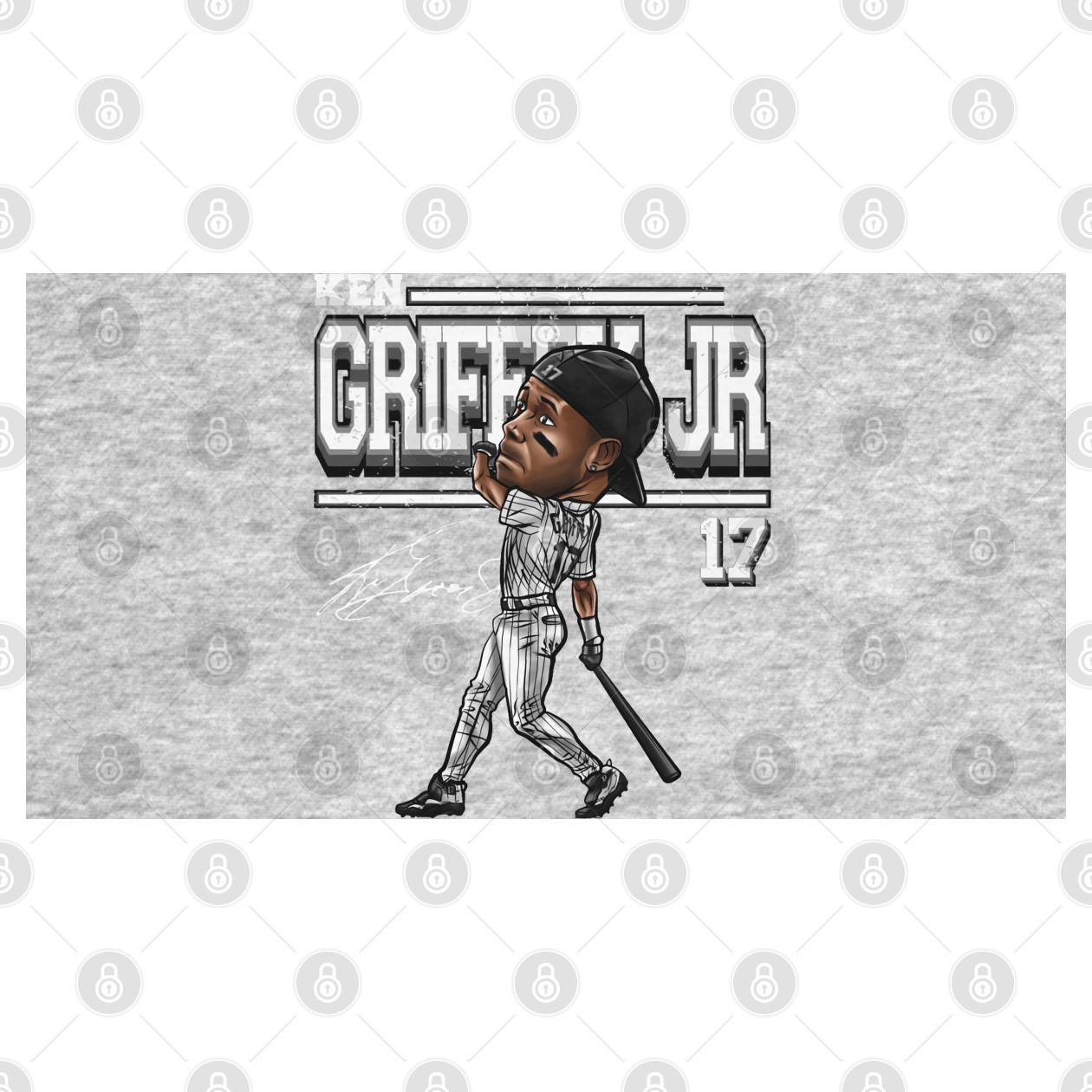 Ken Griffey Jr. Chicago W Cartoon - Ken Griffey Jr - T-Shirt | TeePublic