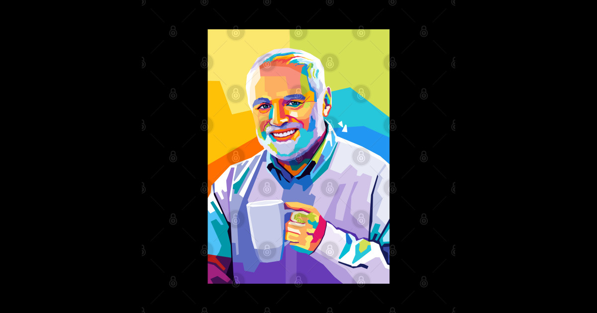 Hide the pain Harold meme Pop Art - Meme - Magnet | TeePublic