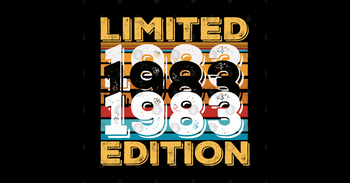 retro 1983 limited edition - 1983 Birthday Gifts - Sticker | TeePublic