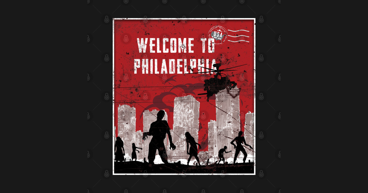 Streets of Philadelphia - Zombie - T-Shirt | TeePublic