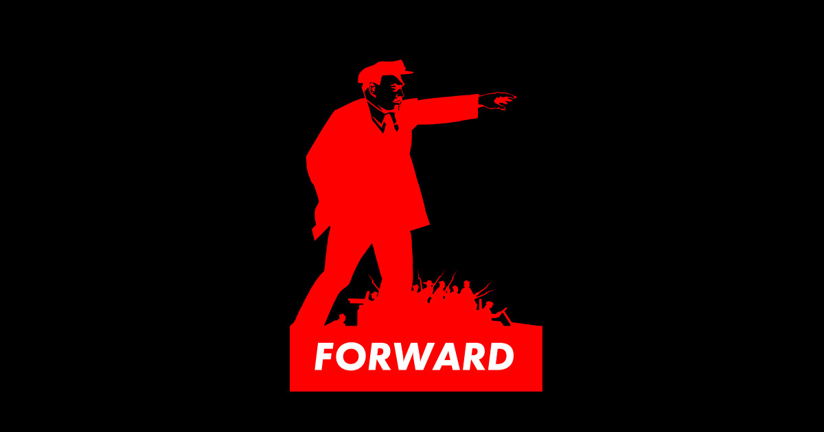 "Forward" Lenin Illustration - Forward - T-Shirt | TeePublic