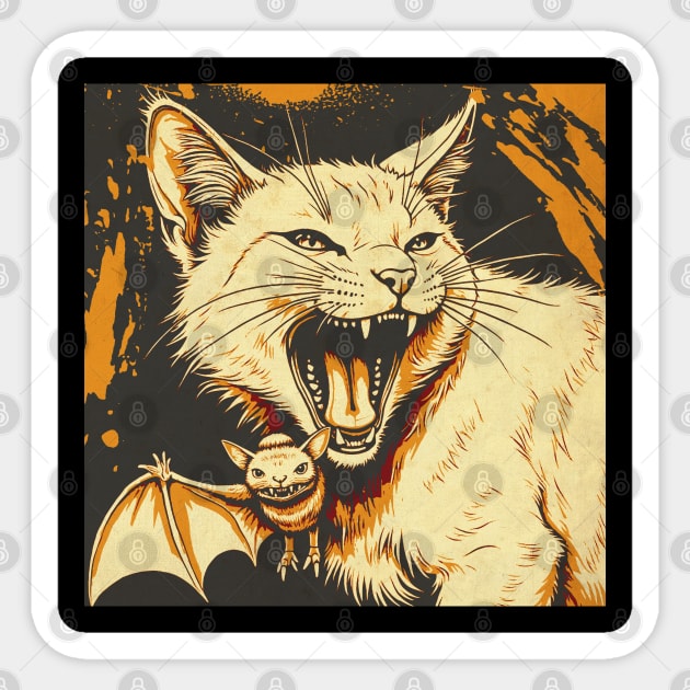 Ozzy The Cat - Rock Legend - Sticker | TeePublic