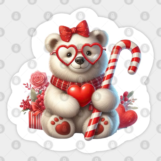 Valentine Love Bear - Valentine - Sticker | TeePublic