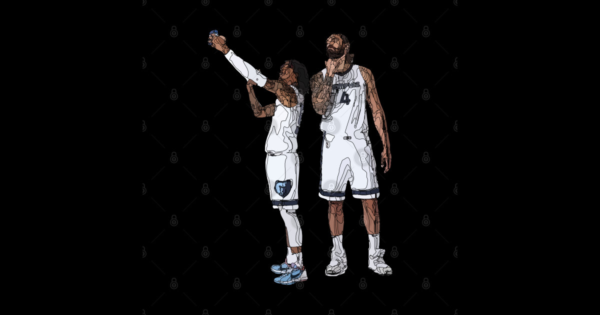 Ja Morant x Steven Adams - Ja Morant - Posters and Art Prints | TeePublic
