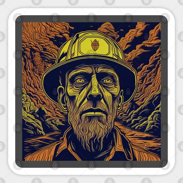 Working Hard Miner - Miner - Sticker | TeePublic