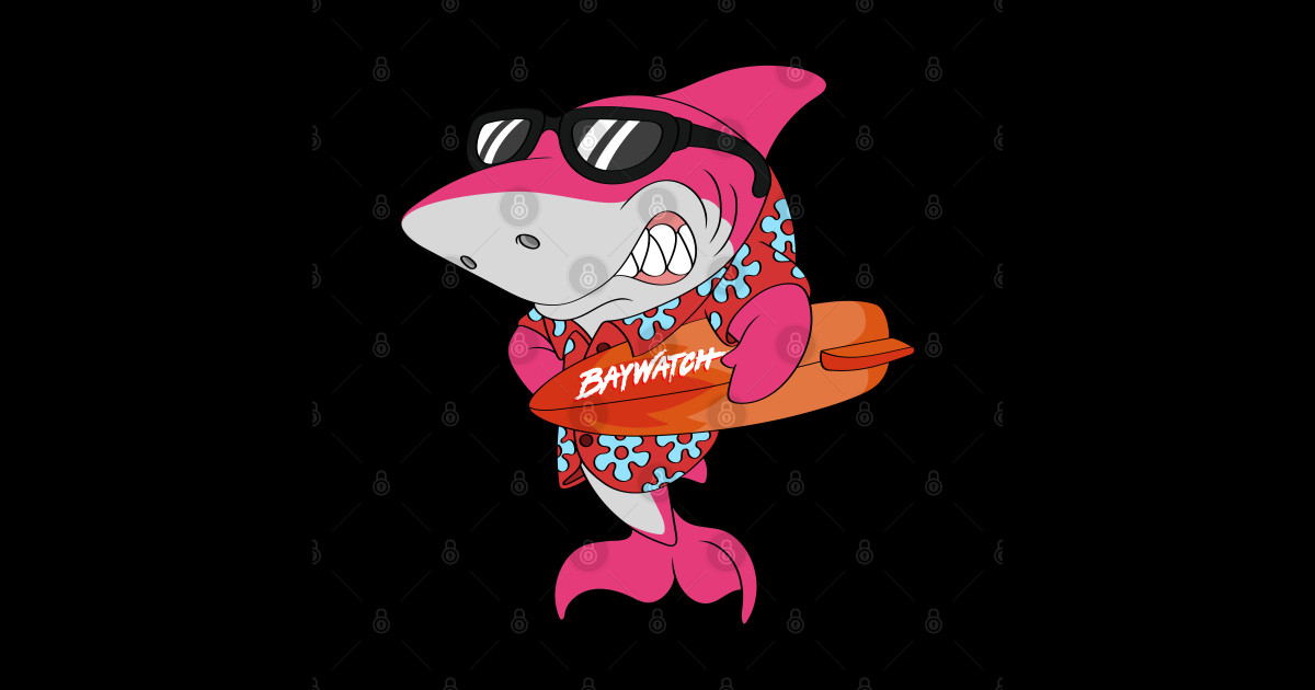 Mitch The Daddy Shark Baywatch Guard - Pink Sharky Version - Daddy ...