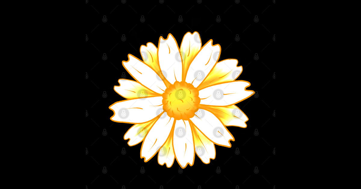 Yellow Daisy Flower - Yellow Flower - Sticker | TeePublic