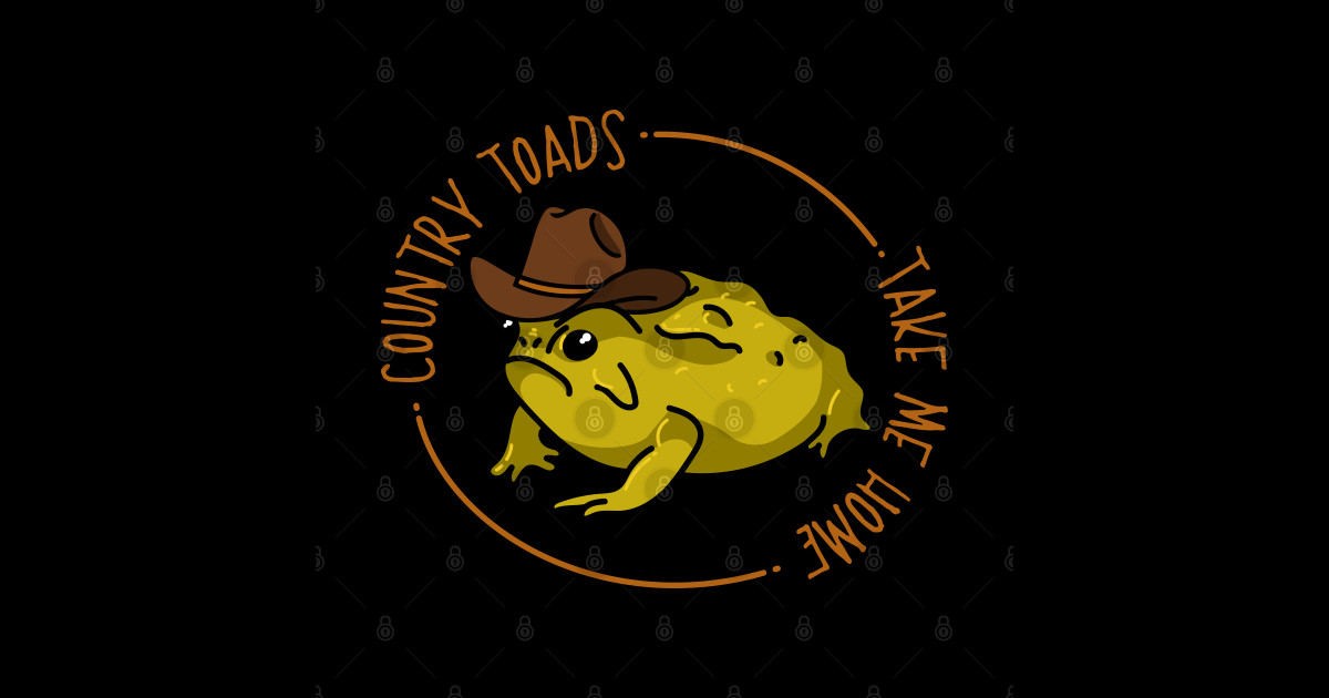 Country Toads - Country Roads - Sticker | TeePublic