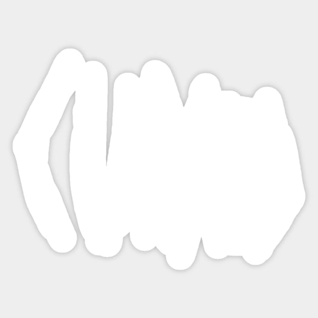 Dark Cursed Text Design (white) - Witch - Sticker | TeePublic