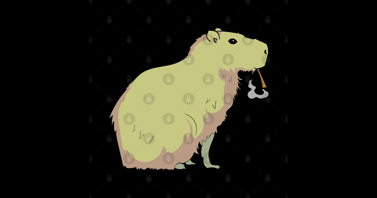 Capybara Smoking - Capybaras - Posters and Art Prints | TeePublic