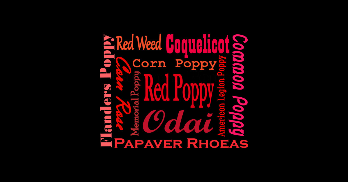 Red Poppy Common Names - Poppy Flower - Magnet | TeePublic