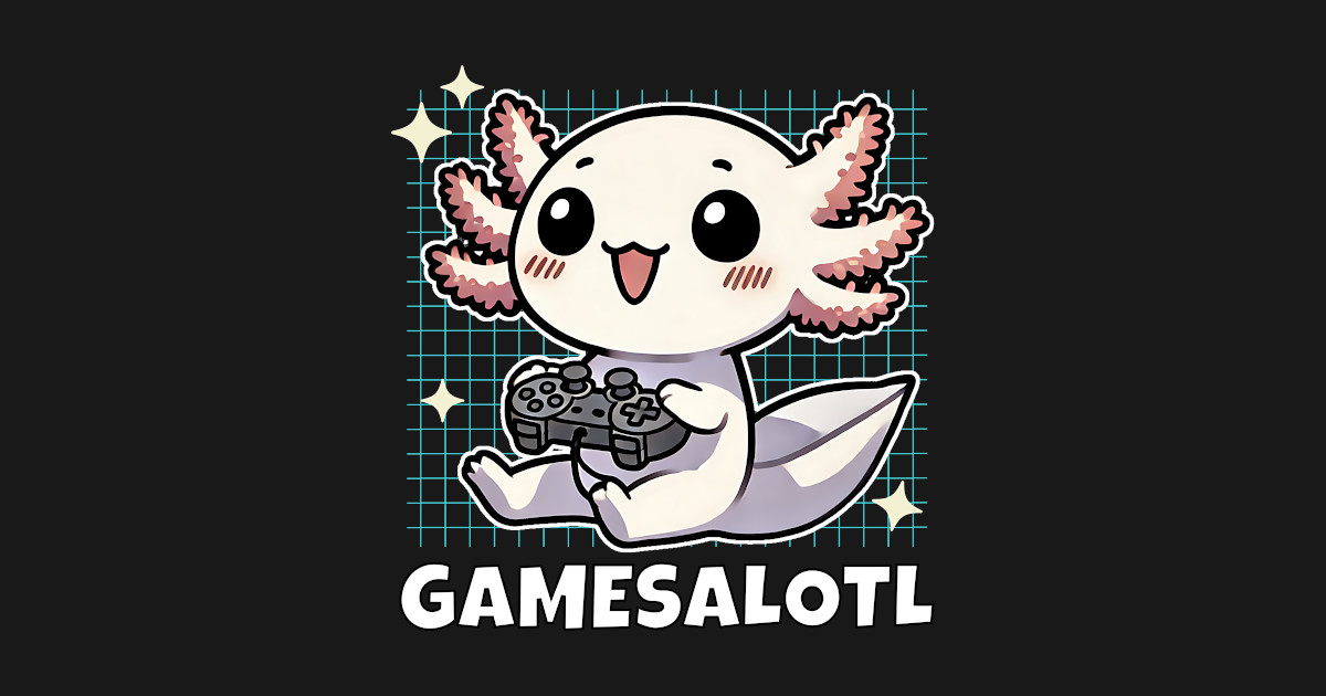 Gamesalotl Cute Kawaii Axolotl Gamer - Funny Axolotl - T-Shirt | TeePublic