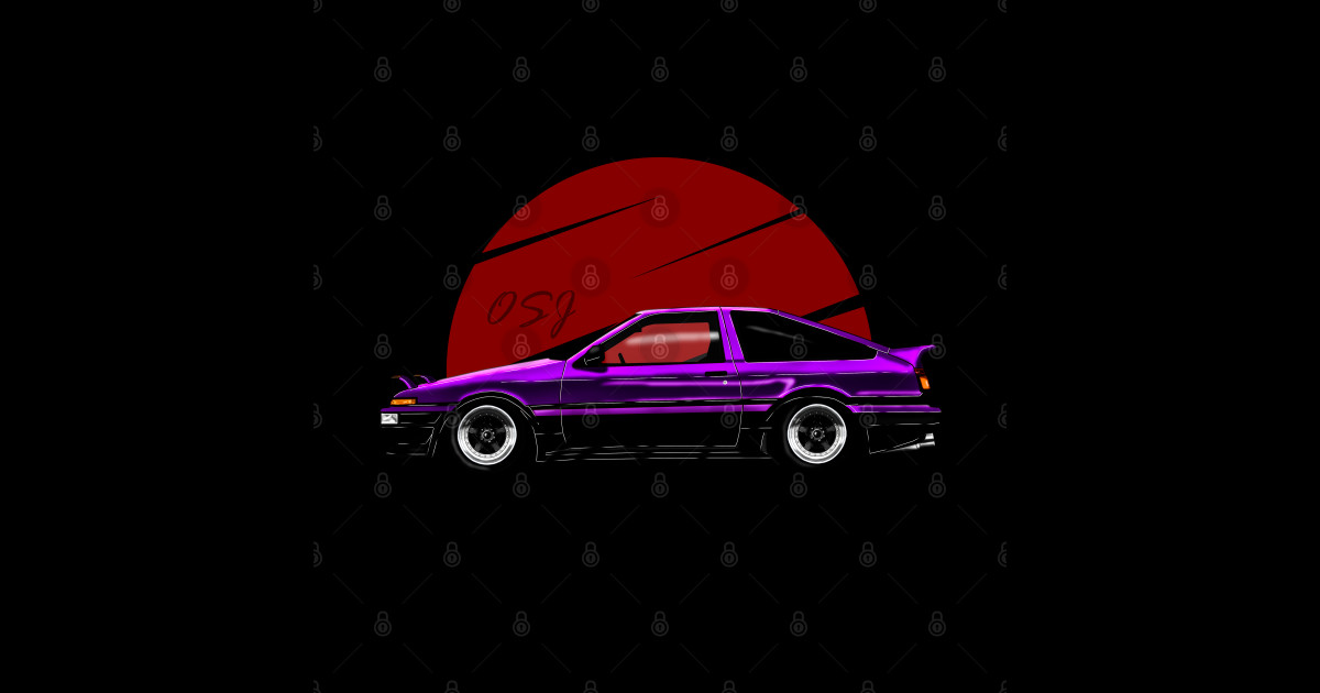 AE86 Purple Legend Edition - Toyota Ae86 - Sticker | TeePublic