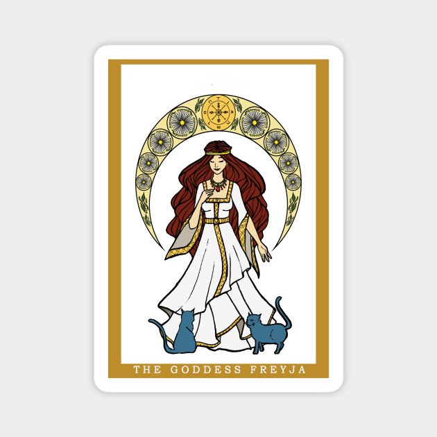 The Norse Goddess Freya Tarot Card - Halloween - Magnet | TeePublic