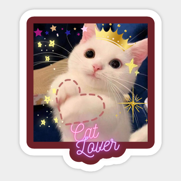 Cat lover - Cat Love - Sticker | TeePublic