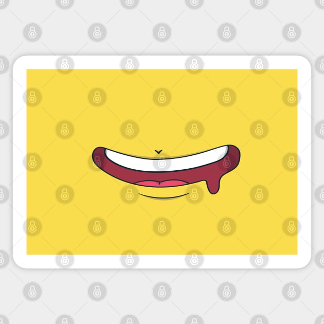 Drooling Mouth Classic - Expression Mask - Sticker | TeePublic