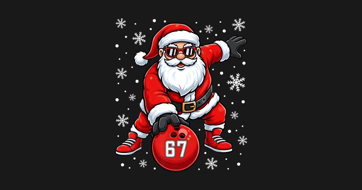 Bowling Santa Claus 6 7 ns - Funny Christmas Bowling - T-Shirt | TeePublic