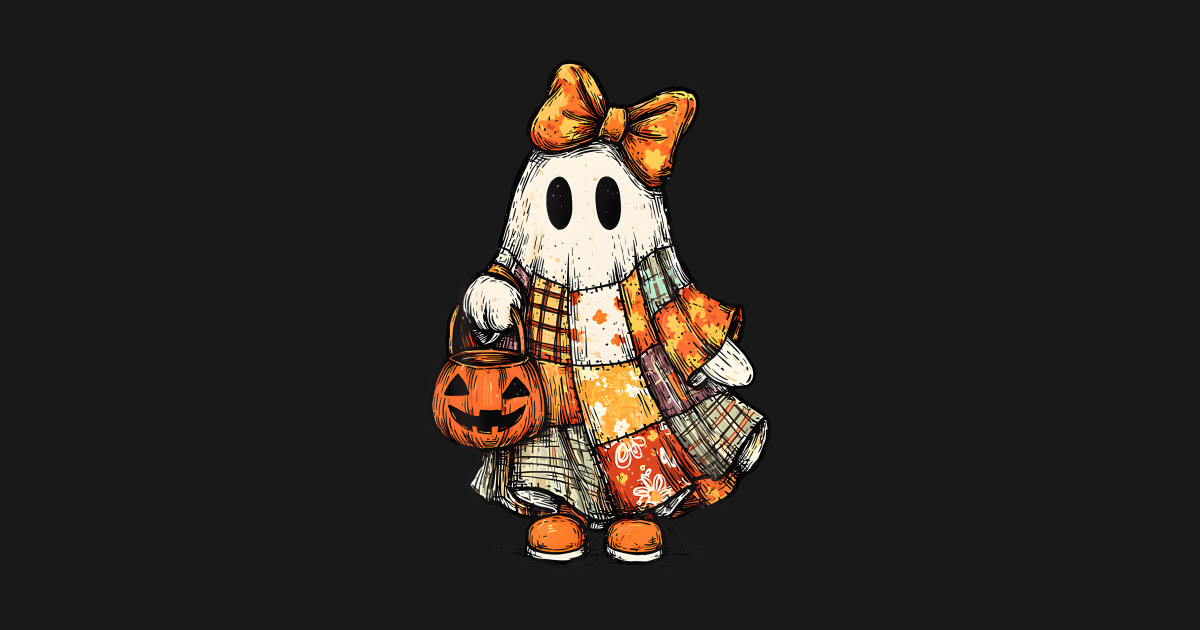 Halloween Boo Ghost Patchwork Quilter Quilting Sewing - Halloween Ghost ...