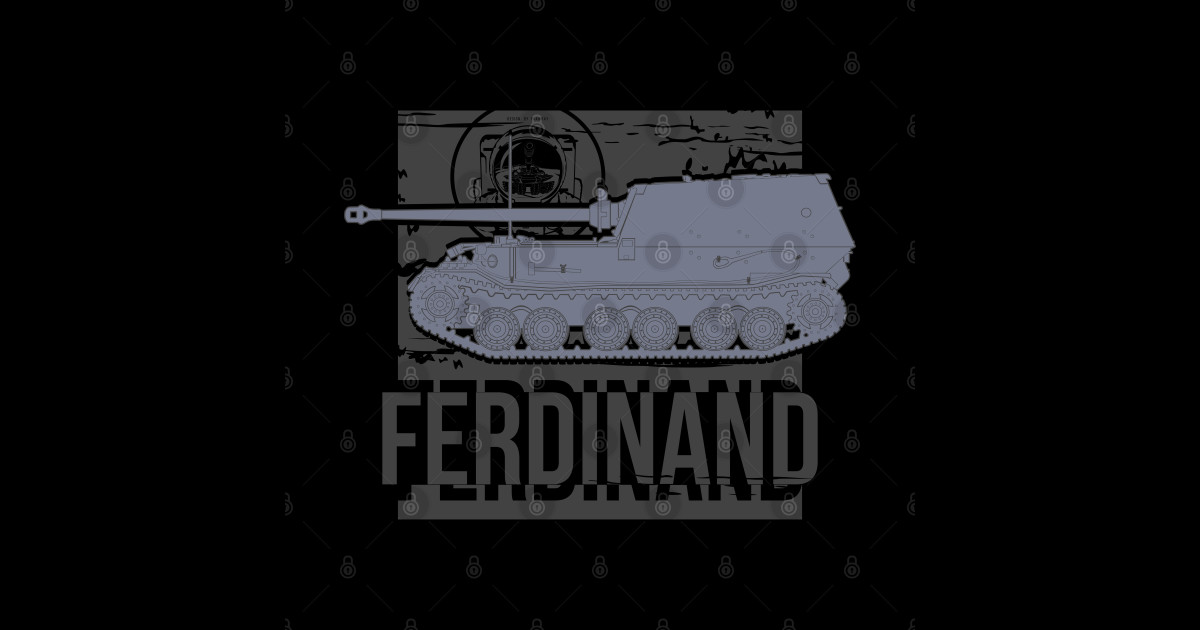 Ferdinand tank destroyer - Ww2 Tanks - Sticker | TeePublic