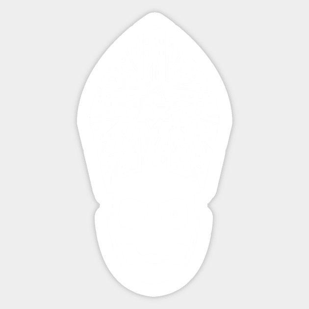 Mask and Miters Papa Copia (White) - Papa Emeritus Iv - Sticker | TeePublic