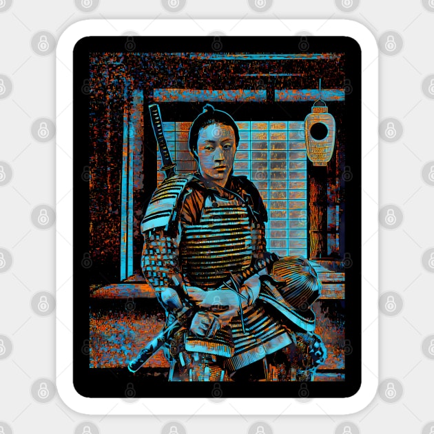 The samurai in codex - Samurai Warriors - Sticker | TeePublic