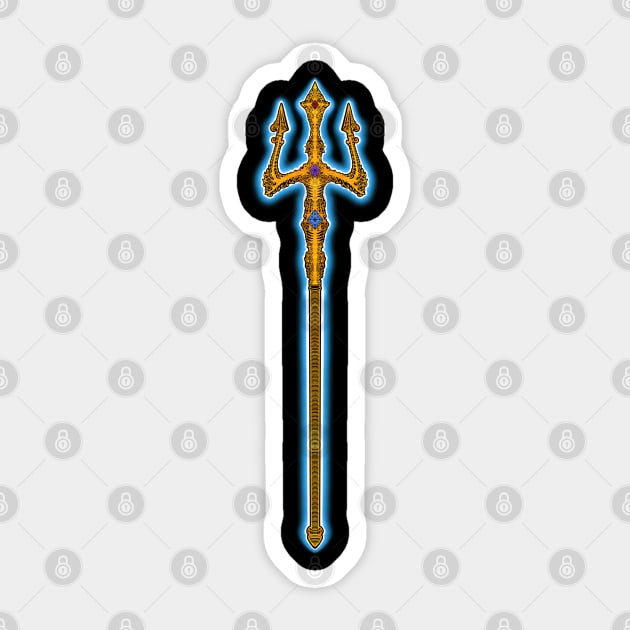 Poseidon trident fork - Poseidon Trident Fork - Sticker | TeePublic
