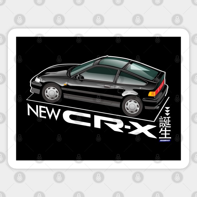 New CRX CIVIC ARTWORK BLACK - Crx - Sticker | TeePublic