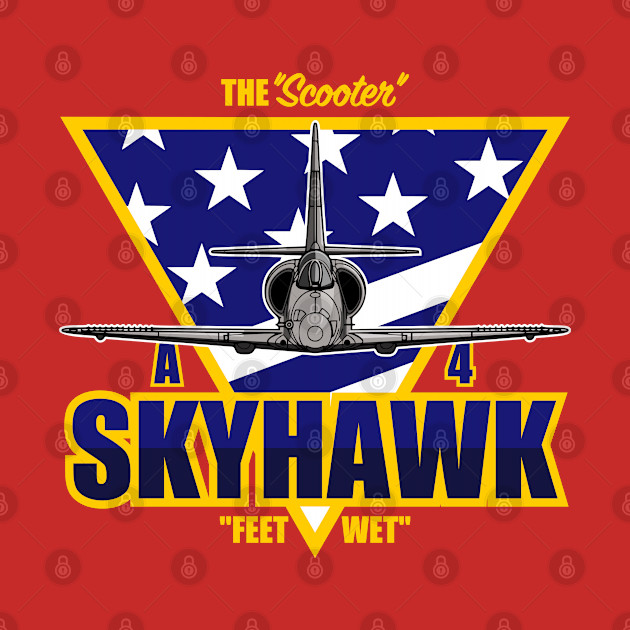 A-4 Skyhawk (Front & Back Logo) - A4 Skyhawk Cold War Jet - T-Shirt ...
