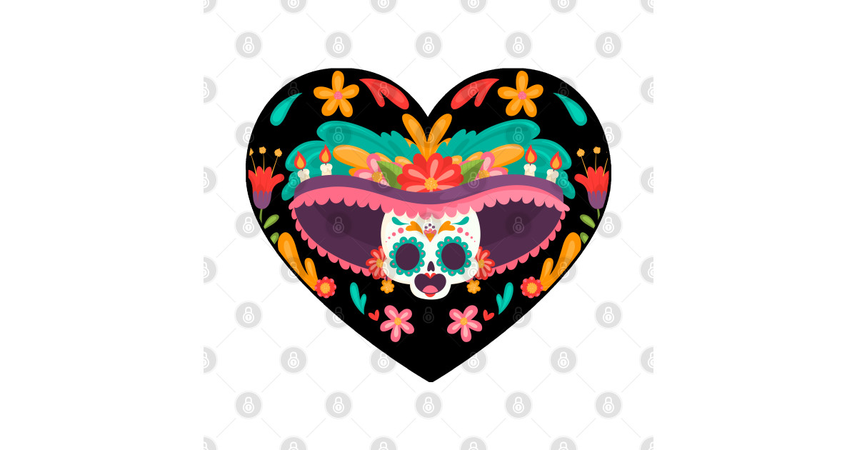 Day of the dead Heart - Day Of The Dead - Magnet | TeePublic