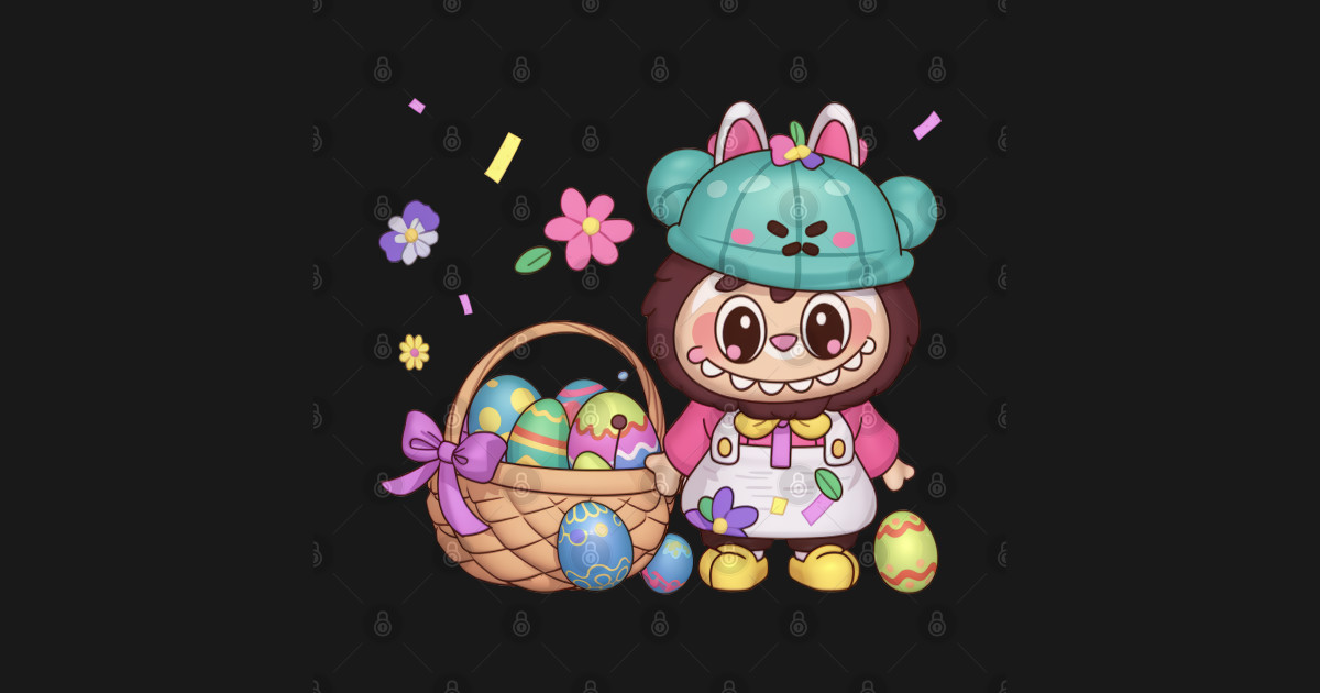 Labubu Easter Coquette Bow Cute Doll For Kids Girls - Labubu Easter - T ...