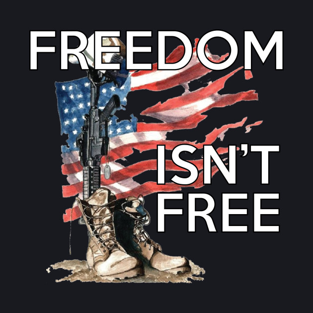 Freedom Isn't Free - Freedom Isnt Free Veteran - Baseball T-Shirt ...