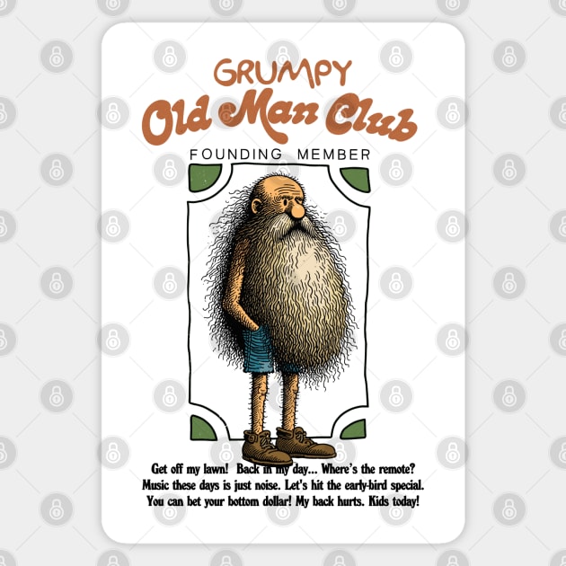 Grumpy Old Man Club - Founding Member - Grumpy Old Man - Sticker ...