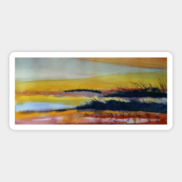 Marsh Sunset - Marsh - Sticker | TeePublic