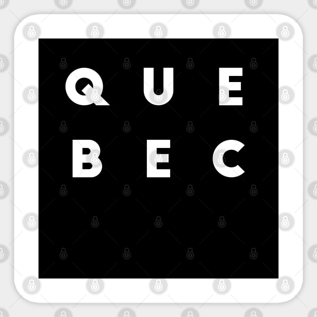 Quebec | Black square, white letters | Canada - Quebec - Sticker ...