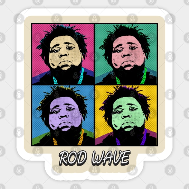 Rod Wave 80s Pop Art Style - Rod Wave - Sticker | TeePublic