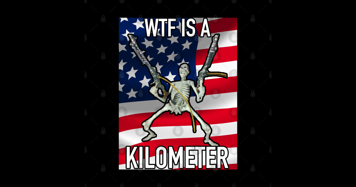 WTF Is A Kilometer July 4th skeleton Funny What Is A Kilometer July 4th ...