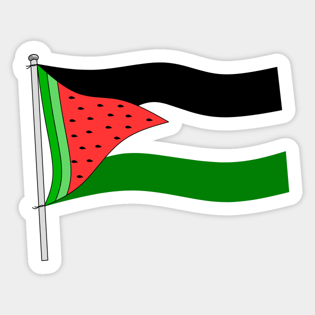 Watermelon Palestine flag - Palestine - Sticker | TeePublic