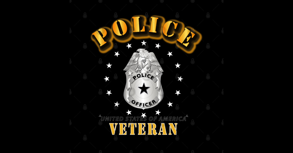 Police Veteran - Badge - Police Veteran Badge - Sticker | TeePublic