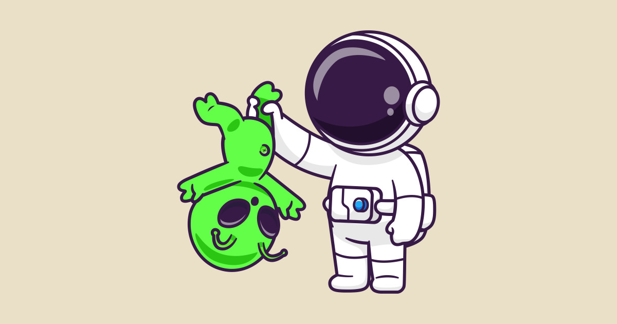 Cute Astronaut Catch Alien Cartoon - Cute Astronaut Catch Alien Cartoon ...