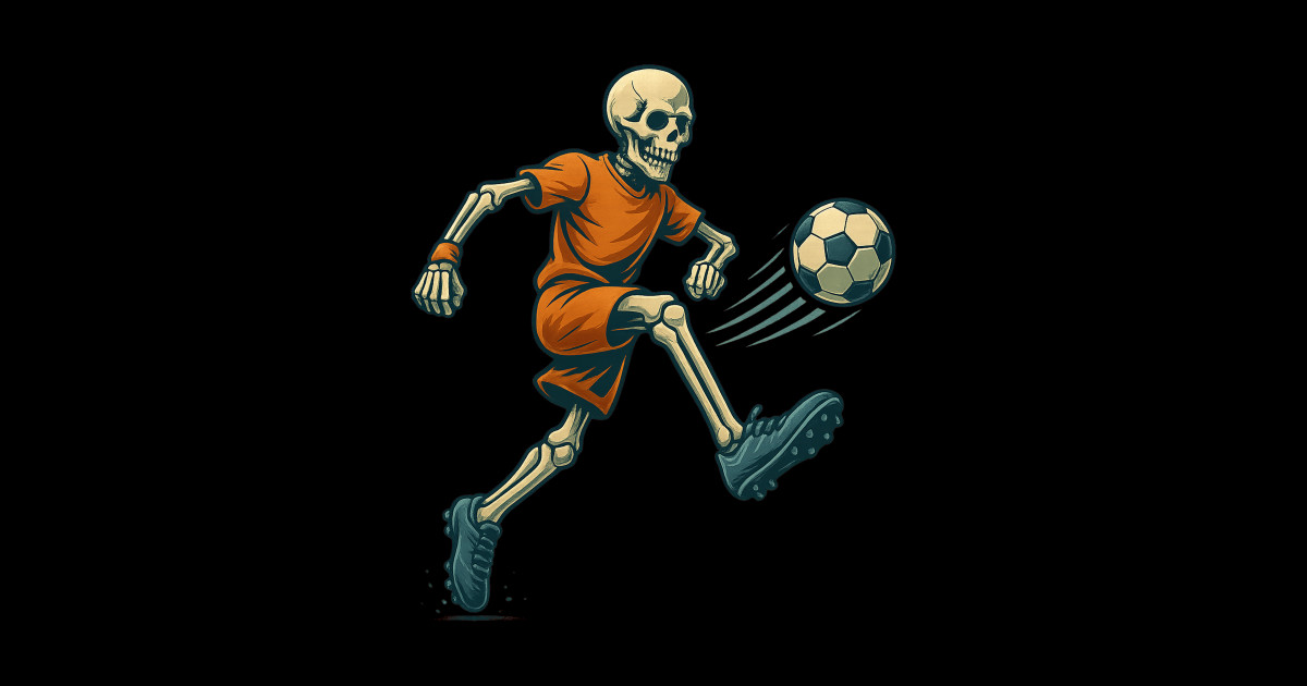 Funny Halloween Skeleton Playing Soccer – Sport Costume Shirt ...