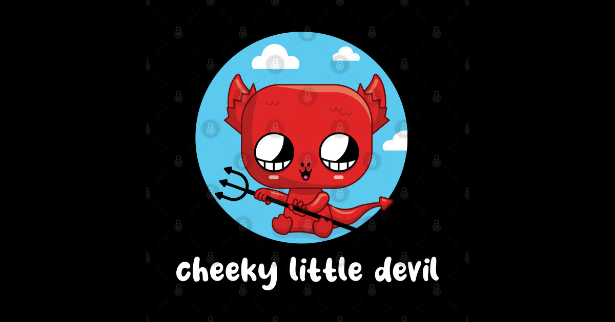 Cheeky little devil (on dark colors) - Kids Funny - Sticker | TeePublic
