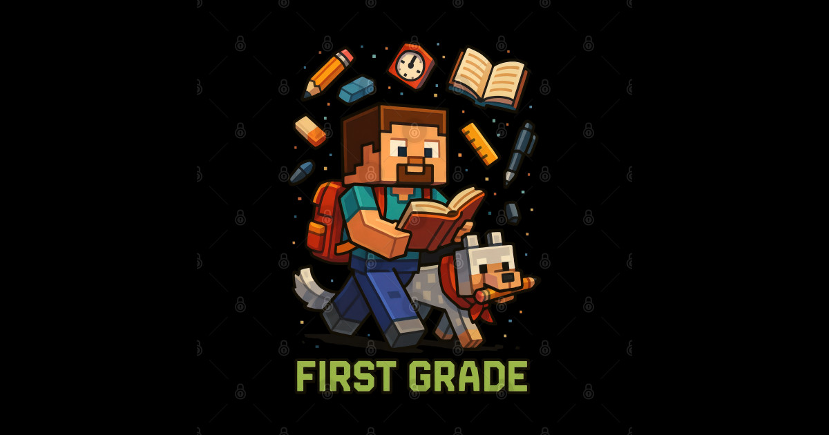 Back To School - Minecraft Edition Steve - Back To School - Posters and ...