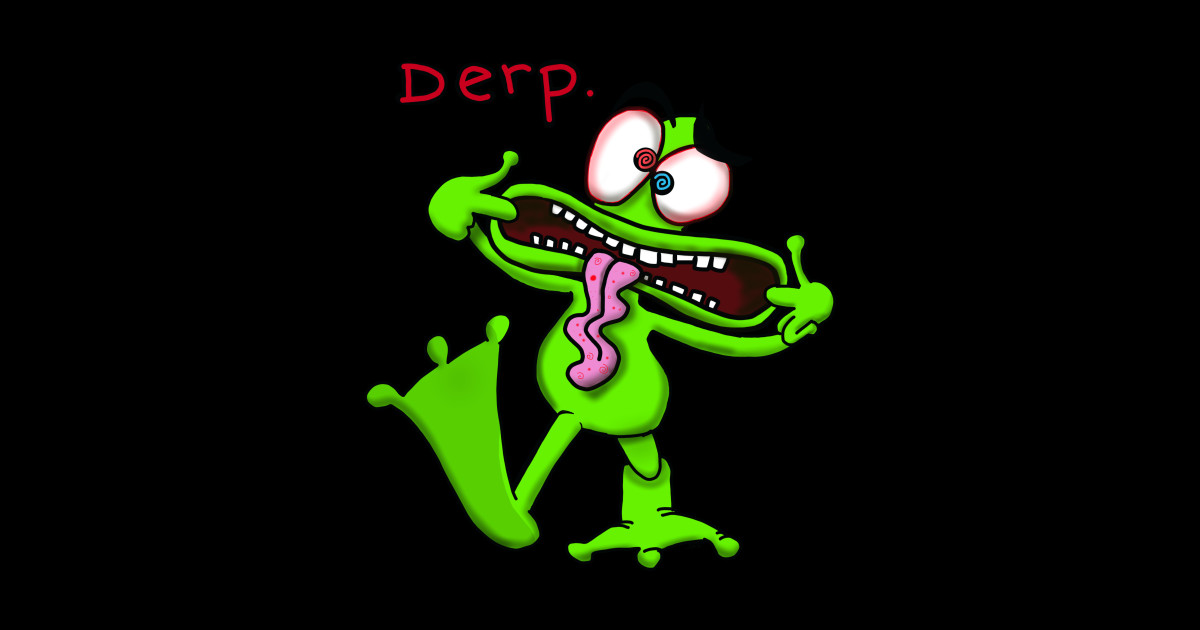 Derp Frog - Derp - Sticker | TeePublic