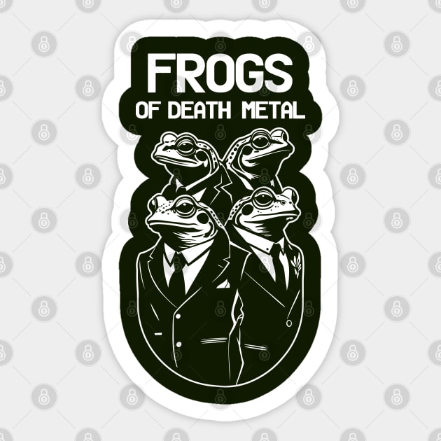 Frogs Of Death Metal - Death Metal - Sticker | TeePublic