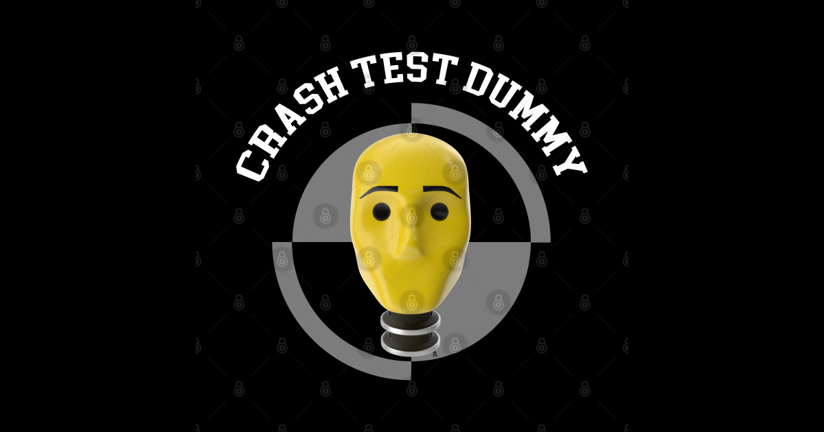 Crash Test Dummy Yellow Head with Safety Mark Background - Crash Test ...